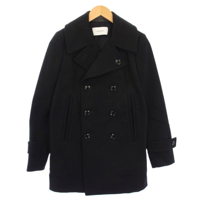 【中古】アストラット ASTRAET ウールメルトンPコート ピーコート アウター 1 黒 ブラック 5425-299-0011 メンズ