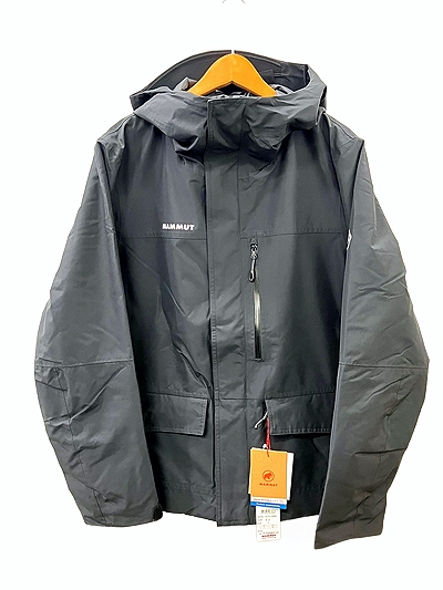 【中古】未使用 マムート MAMMUT Fall Line HS Thermo Hooded Jacket スノージャケット 黒 サイズS 1010-30890
