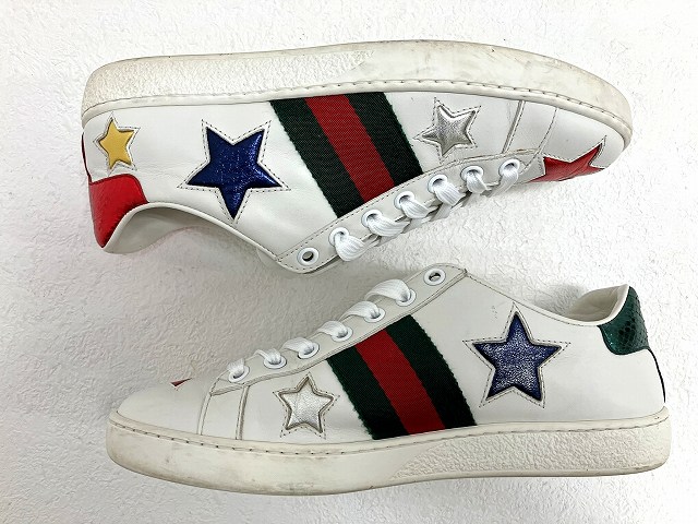 中古】グッチ GUCCI シェリーライン スターロゴスニーカー 35.5 JP22