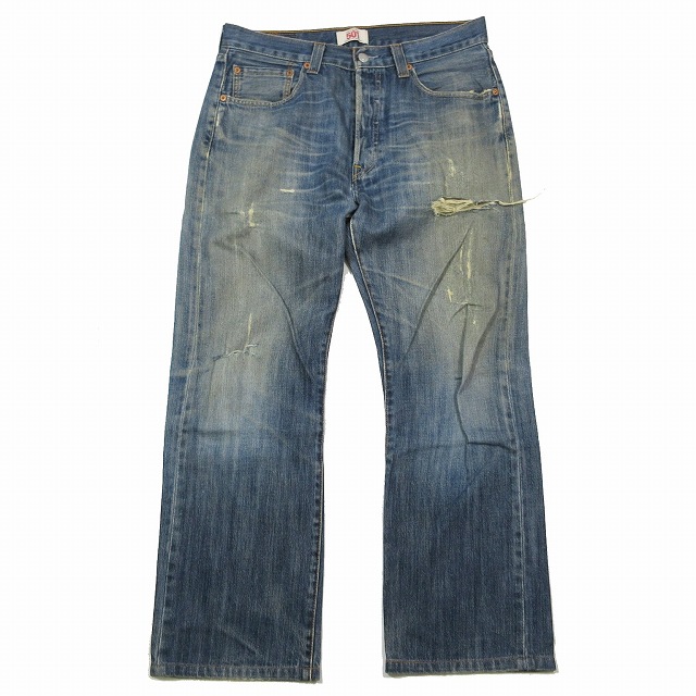 【中古】リーバイス Levi's 2009年製 501 デニム ジーンズ ストレートパンツ ボタンフライ W32 L32 ブルー 00501-0049の通販はau PAY マーケット ...