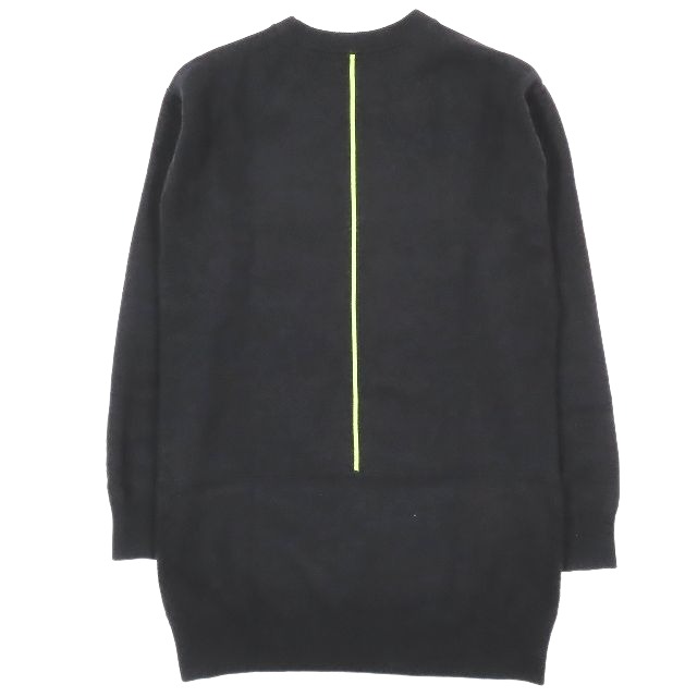 【中古】ティーバイアレキサンダーワン T by Alexanderwang カシミヤブレンド ニット セーター 蛍光ライン ウール トップス XS 黒