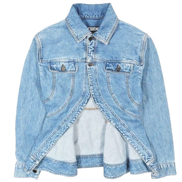 【中古】美品 23aw JACQUEMUS ジャックムス ペプラム デニム ジャケット ブルゾン Gジャン La veste de Nimes Caraco Light Blue 36