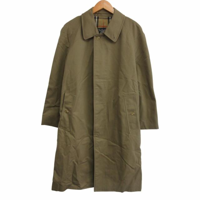 【中古】バーバリーズ Burberrys 90s オーダータグ ヴィンテージ バルマカーンコート ノバチェック 英国製 カーキ系