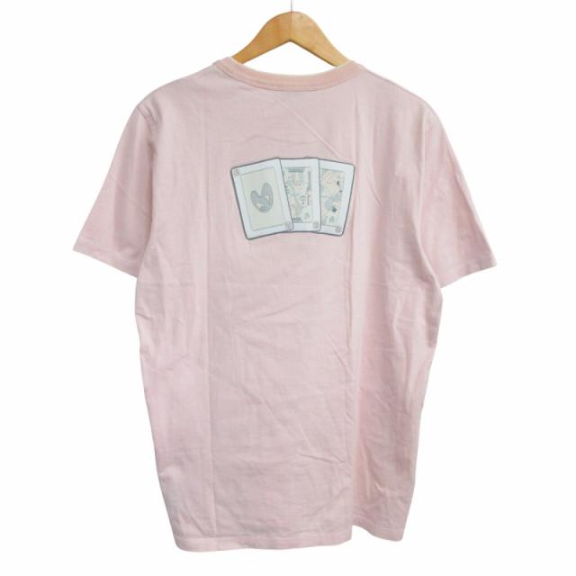 【中古】ディオールオム 21SS AND KENNY SCHARF ケニーシャーフ Tシャツ トランプ ロゴ 半袖 ピンク L IBO66 ☆AA★