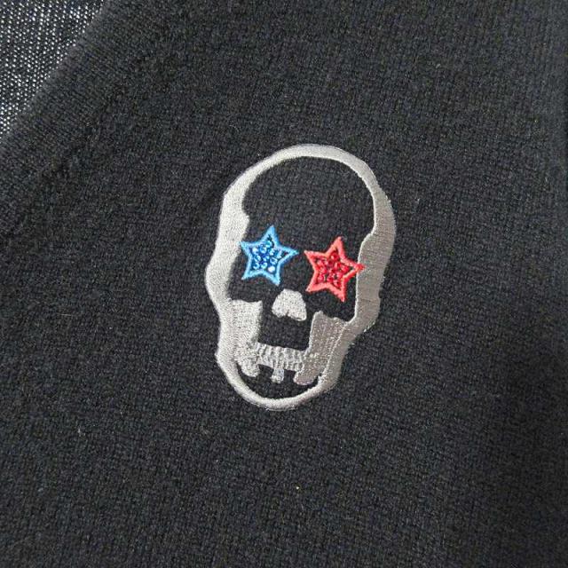 中古】ルシアンペラフィネ スカル刺繍 スコットランド製 カシミヤ