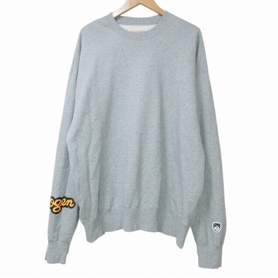 【中古】BOGEN ボーゲン 美品 22AW BG-354 SLEEVE LOGO CREW スリーブロゴ トレーナー スウェット 長袖 裏毛 プリント