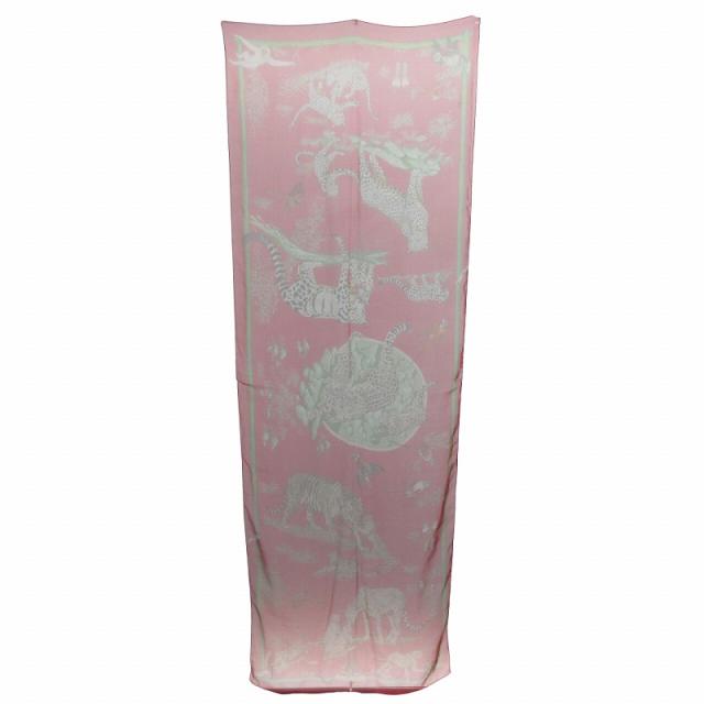 【中古】エルメス HERMES マルジェラ期 美品 TENDRESSE FELINE 野生の優しさ シルク スカーフ ストール ショール