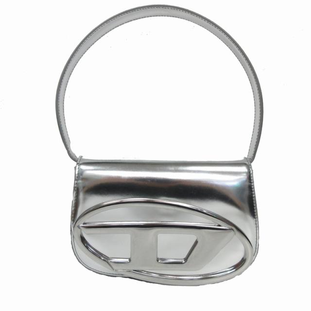 【中古】ディーゼル DIESEL 美品 1DR ワンダー 2WAY ハンドバッグ ショルダーバッグ シルバー X08396PS202H0535