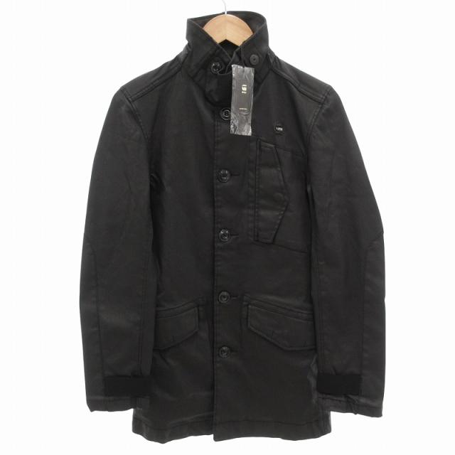 【中古】未使用品 ジースターロウ タグ付 Scutar Utility Trench コート コーティングジャケット XXS 黒 ブラック