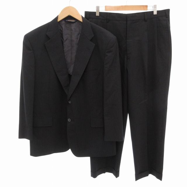 【中古】ブルックスブラザーズ シングルスーツ セットアップ ジャケット パンツ ストライプ 2B 半裏 41SHT 35W 黒