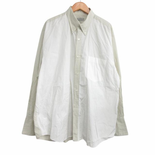 【中古】コムデギャルソンオム COMME des GARCONS HOMME 90s 切替 BDシャツ オーバーサイズ ツートーン 約M-L IBO78