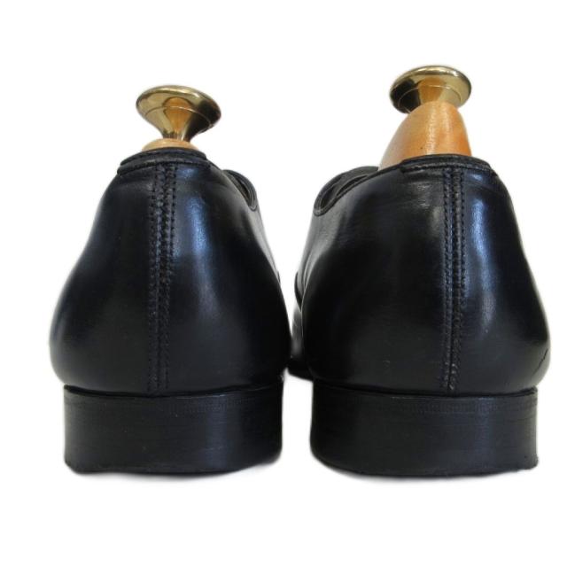 【中古】エドワードグリーン 英国製 チェルシー オックスフォードシューズ ラストF202 革靴 黒 7.5E IBO80