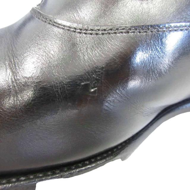 【中古】エドワードグリーン 英国製 チェルシー オックスフォードシューズ ラストF202 革靴 黒 7.5E IBO80