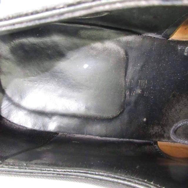 【中古】エドワードグリーン 英国製 チェルシー オックスフォードシューズ ラストF202 革靴 黒 7.5E IBO80