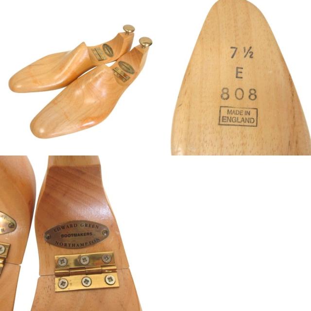 【中古】エドワードグリーン 英国製 チェルシー オックスフォードシューズ ラストF202 革靴 黒 7.5E IBO80