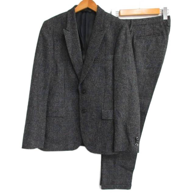 【中古】ポールスミス シングルスーツ セットアップ ウールアルパカ 2B 本切羽 総裏 PM-SL-63344 グレー系 M