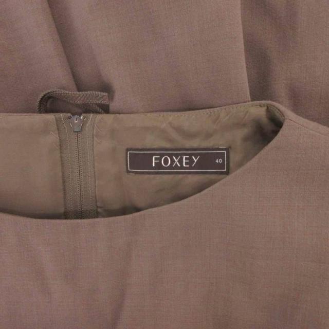 【中古】フォクシー FOXEY デイジーアフタヌーン ショートスリーブ ワンピース 半袖 ワンピース ウール 40 茶 中古】フォクシー FOXEY デイジーアフタヌーン ショートスリーブ