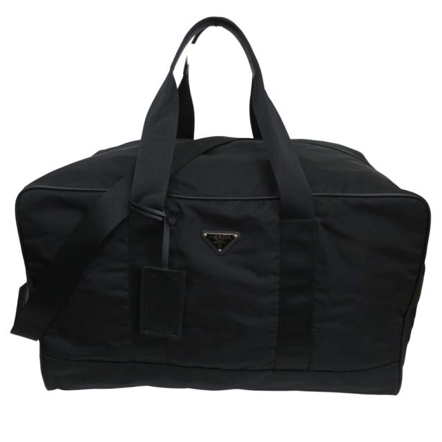 【中古】プラダ PRADA Re-Nylon テスート サフィアーノ 2WAY  ボストンバッグ 2VC033 大容量 黒 ブラック ☆AA★