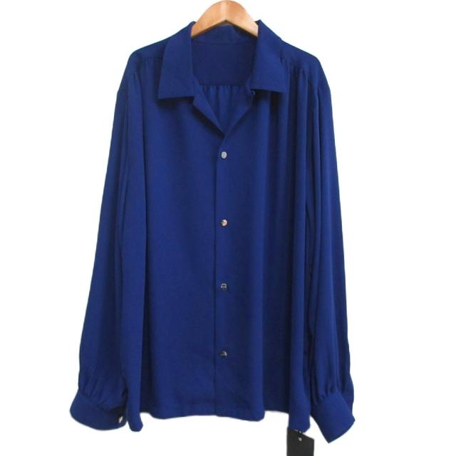 【中古】オフライン offline. タグ付 SUISHA-C Navy バックサテンシャツ ステンレスボタン ネイビー L