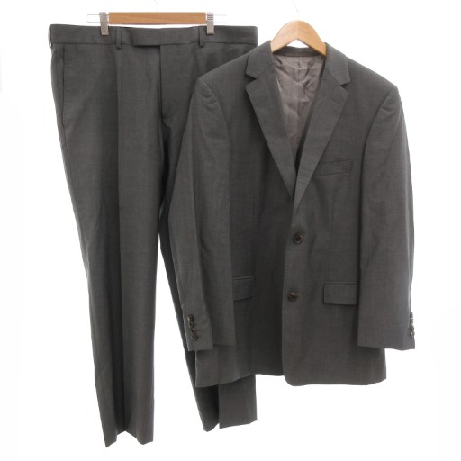 【中古】ヒューゴボス HUGO BOSS セットアップ スーツ テーラードジャケット パンツ スラックス 2B 総裏地 44