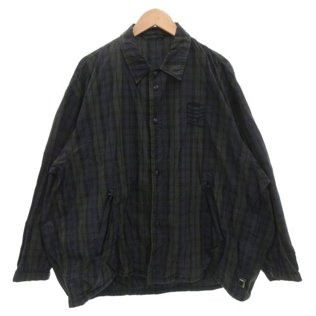 【中古】ブローシュアー BROCHURE ロゴ コーチジャケット LOGO COACH JACKET ブルゾン 刺繍 L 紺 ネイビー