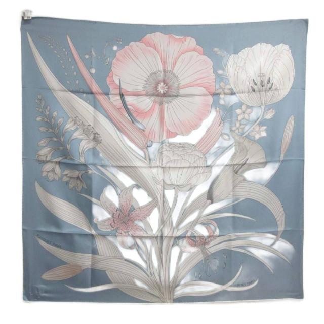 【中古】未使用品 エルメス タグ付 25AW 現行 カレ 90 ブケ・フィナル スカーフ シルクツイル 004283S ■MNK2