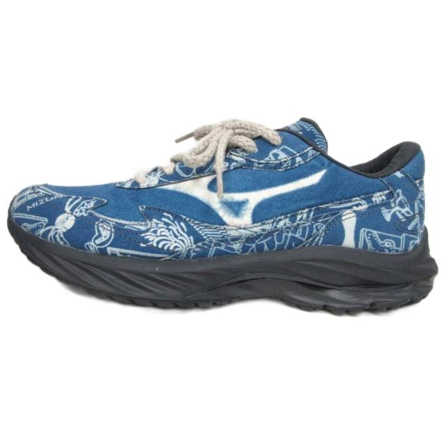 【中古】未使用品  MIZUNO × Buaisou Wave Rider β 世界300足限定 ブアイソウ ウエーブライダー 藍染 26cm ■MNK2