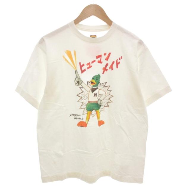 【中古】ヒューマンメイド 美品 KEIKO SOOTOME T-SHIRT Tシャツ M 半袖 五月女ケイ子 コラボ 白 ホワイト ■MNK2