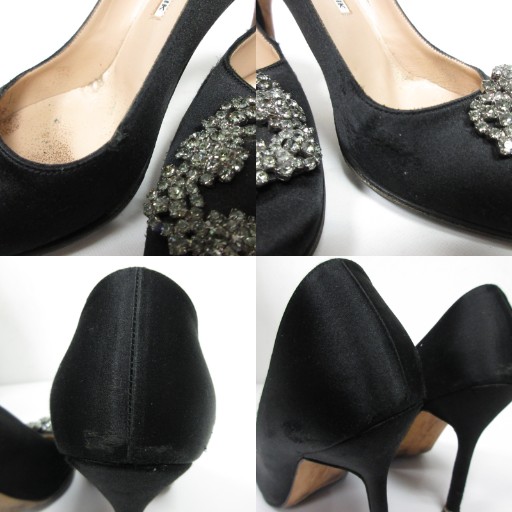 中古】マノロブラニク ハンギシ パンプス ビジュー ラインストーン