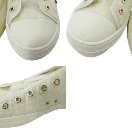 【中古】ディオール Dior B23 ロートップスニーカー オブリーク 41 25.5cm ホワイト 白 1106 ■MNK2 メンズ