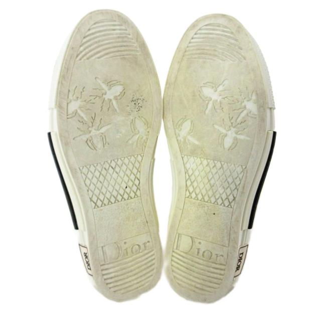 【中古】ディオール Dior B23 ロートップスニーカー オブリーク 41 25.5cm ホワイト 白 1106 ■MNK2 メンズ