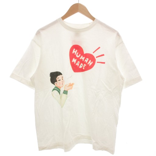 【中古】ヒューマンメイド HUMAN MADE × KEIKO SOOTOME 五月女ケイ子コラボ Tシャツ 半袖 L クルーネック ロゴ