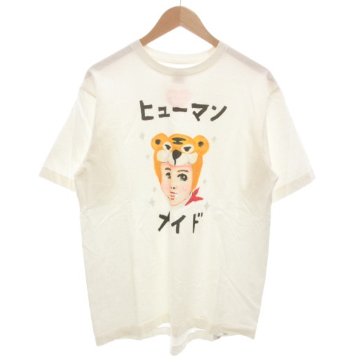 【中古】ヒューマンメイド HUMAN MADE × KEIKO SOOTOME 五月女ケイ子コラボ Tシャツ 半袖 L ロゴ プリント