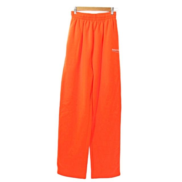 【中古】バレンシアガ BALENCIAGA タグ付き 21AW キャンペーンロゴプリント スウェット パンツ イージー 裏起毛 XXS