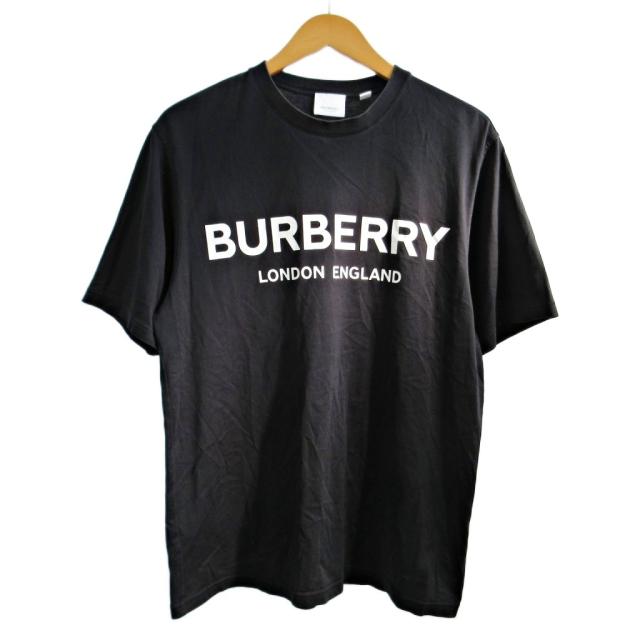 【中古】バーバリー BURBERRY リカルドティッシ 8009494 Tシャツ カットソー 半袖 ロゴプリント S 黒 ブラック