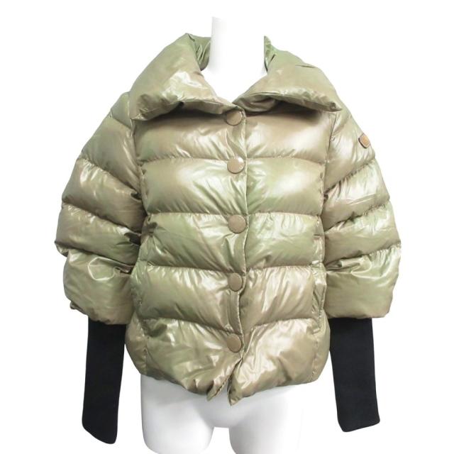 【中古】タトラス TATRAS テヌータ ショート ダウンジャケット リブ袖 サイズ2 カーキ ■MNK3 レディース