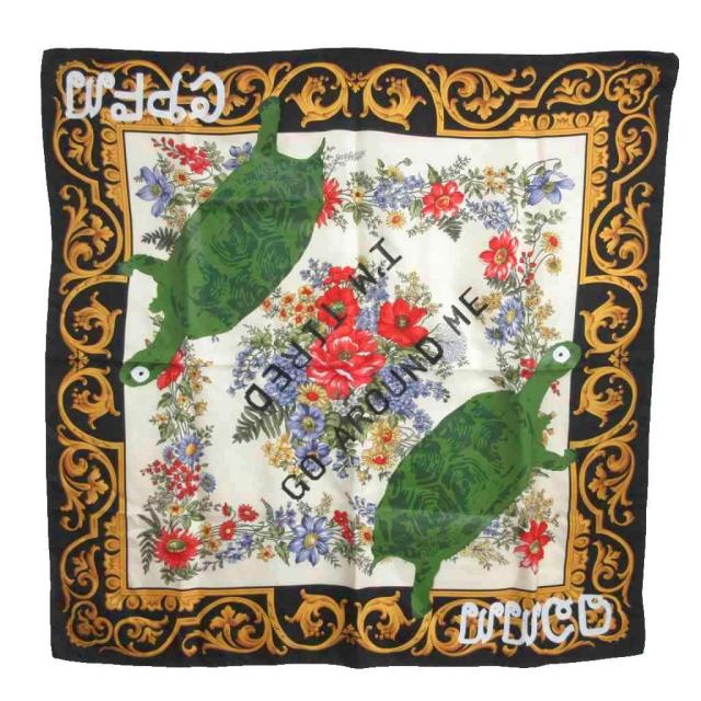 【中古】未使用品 ジュンヤワタナベマン × カクタスプラント 25SS CPFM コラボ スカーフ シルク 90×90 WO-K401