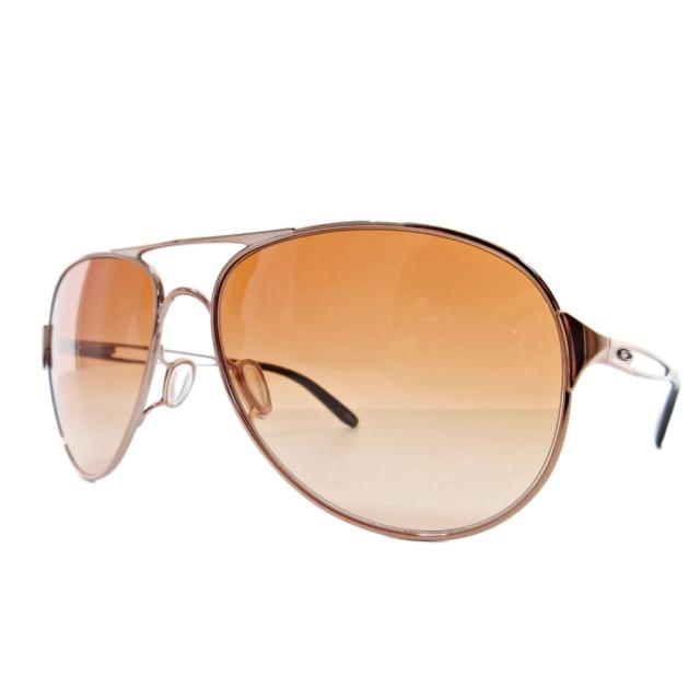 【中古】オークリー OAKLEY CAVEAT カヴィート サングラス ティアドロップ 60□14 137 ピンクゴールド ブラウン