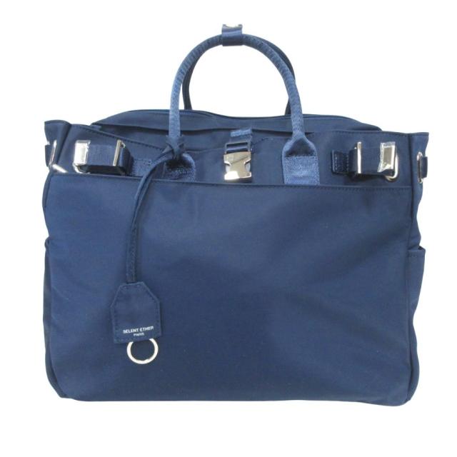 【中古】セレーンエーテル SELENT ETHER パッション36 トートバッグ ナイロン ビジネス 通勤 紺 ネイビー ピンク