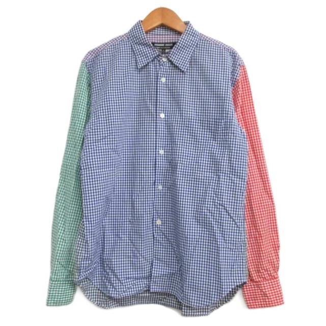 【中古】コムデギャルソンオムドゥ COMME des GARCONS HOMME DEUX マルチカラー ギンガムチェックシャツ 長袖 XS