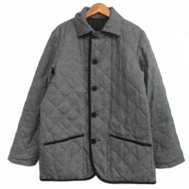 【中古】マッキントッシュフィロソフィー MACKINTOSH リバーシブル キルティングコート ダウン 黒 ブラック 38 L