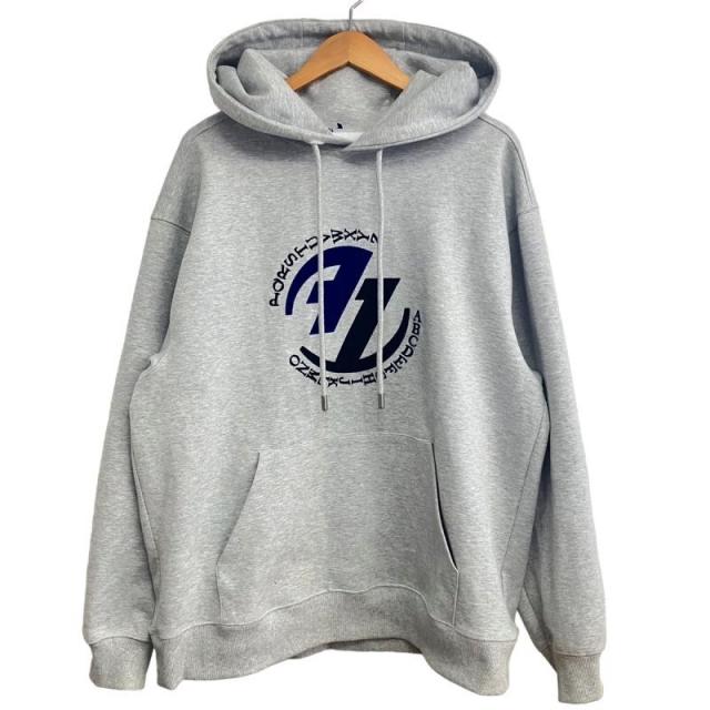 【中古】ザラ ZARA × ADER ERROR アダーエラー コラボ 22AW エンブロイダリーフーディー パーカー グレー M