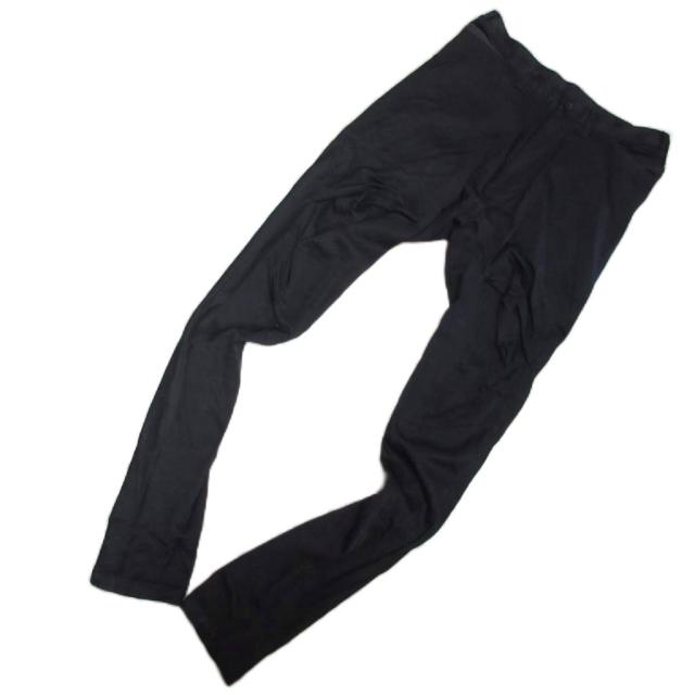 【中古】ユリウス JULIUS 14-15AW アークドトラウザースα 立体裁断 パンツ スラックス 1 黒 ブラック 477PAM30