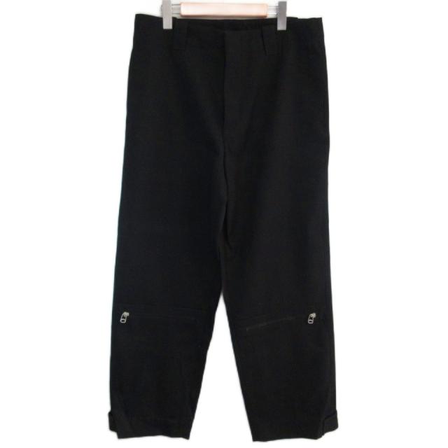 【中古】未使用品 OAMC タグ付 ヴァージンウール ブリッドウェルトラウザーズ スラックス 34 黒 23E28OAU10