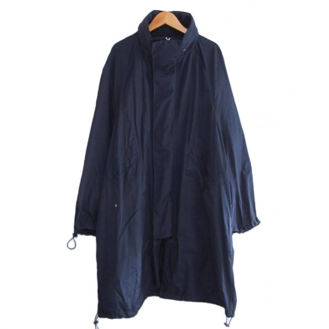 【中古】ネーム Name. ナイロンタッサービッグシルエットフーデッドコート ロング 2 約L ネイビー 系 NMCO-20SS-002