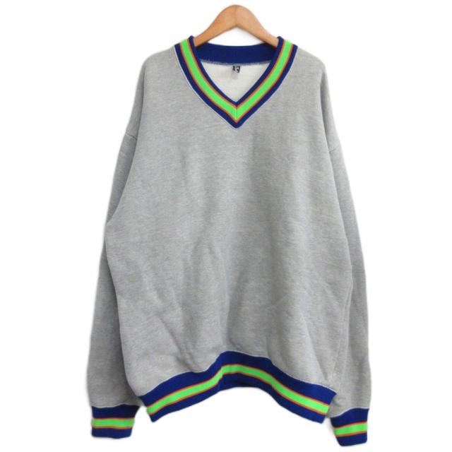 【中古】クラス POOL BY CLASS 21AW Vネック スウェット トレーナー 堀切 オーバーサイズ 3 グレー メンズ