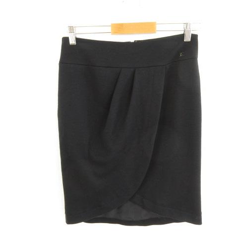 【中古】シャネル CHANEL 膝丈スカート タイト 黒 P28960V10407 36 *E752 レディース