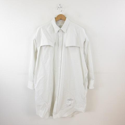 【中古】エルカルテット LQUARTET ロングシャツ 長袖 オフホワイト 白 *T807 レディース