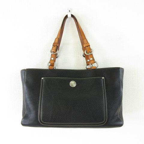 【中古】コーチ COACH トートバッグ レザー 10135 黒 *A997 レディース