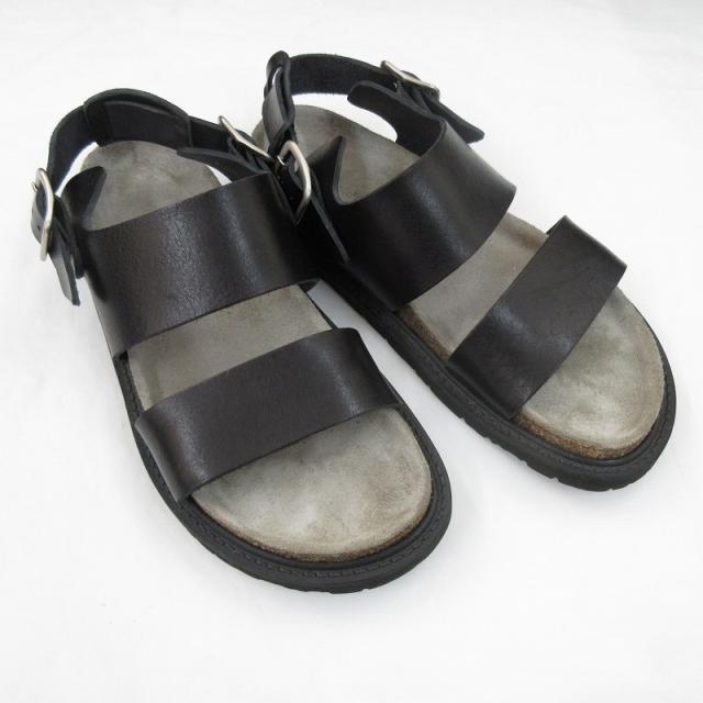 【中古】エンダースキーマ Hender Scheme 現行 サンダル カメレオンスライド ストラップ wt-rs-chs レザー 黒 ブラック 4